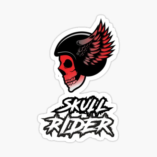 "Skull Rider bike rider " Sticker for Sale by sufi989 | Redbubble