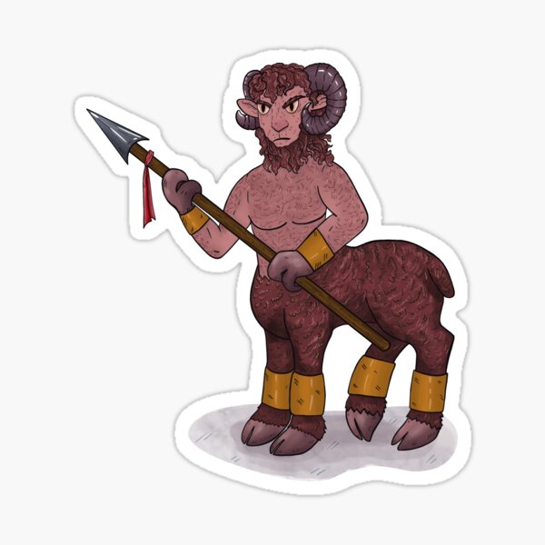 "Serious warrior centaur. " Sticker for Sale by zinziberart | Redbubble
