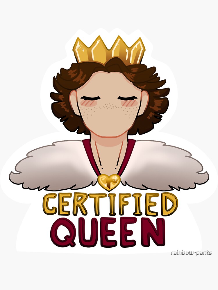 "Certified Queen - Light skin brown hair" Sticker for Sale by rainbow ...