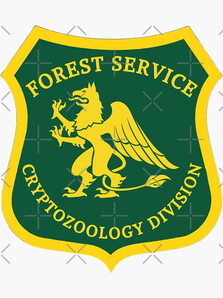 "Forest Service Cryptozoology Division - Griffin Cryptid" Sticker for Sale by hautedangerous ...