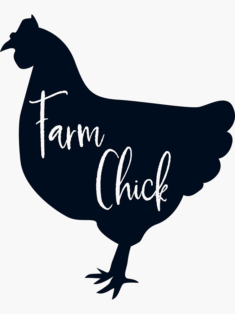 "Farm Chick Design" Sticker for Sale by Jordaline | Redbubble