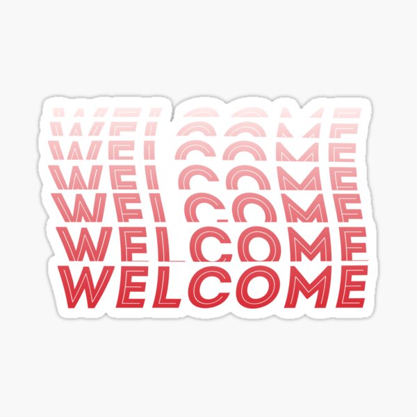 "Lettering welcome" Sticker for Sale by DesignAlina7 | Redbubble