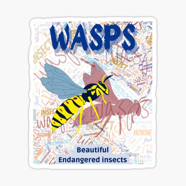 " Endangered Wasps" Sticker for Sale by yassooarts | Redbubble