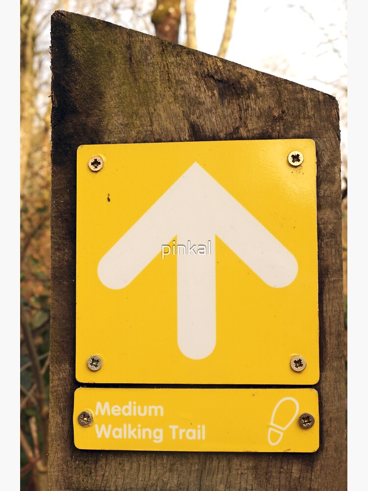 Pegatina «Señal de flecha amarilla» de pinkal | Redbubble