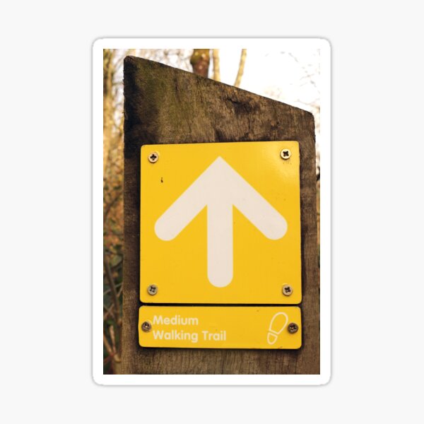 Pegatina «Señal de flecha amarilla» de pinkal | Redbubble