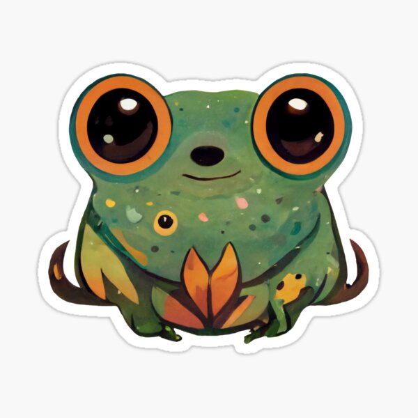 "Little green frog with big bulging eyes waiting to see you again ...