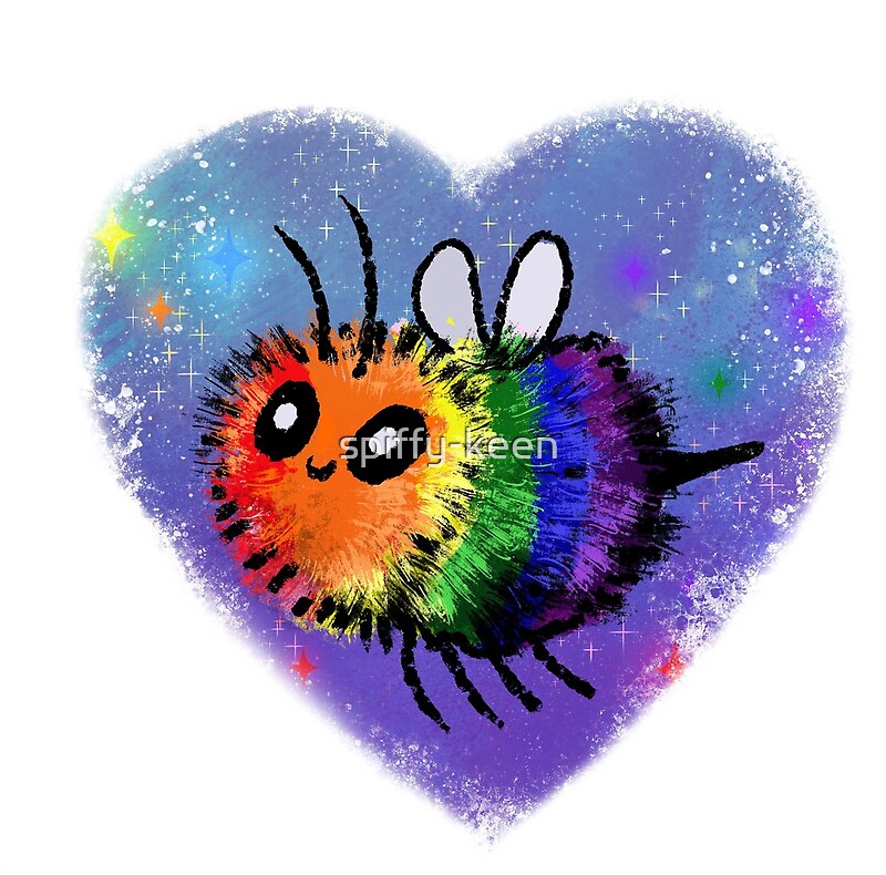 "Rainbow Bee" by spiffy-keen | Redbubble