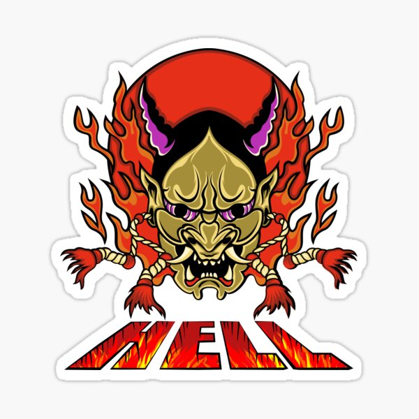 "Devil In Hell" Sticker for Sale by ArtOfStars | Redbubble