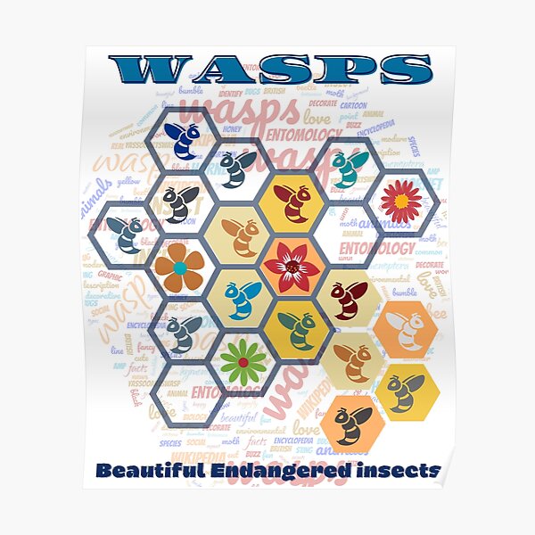 " Endangered Wasps" Poster for Sale by yassooarts | Redbubble