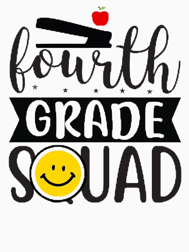 "Fourth Grade Squad " T-shirt for Sale by BestTeacher | Redbubble ...