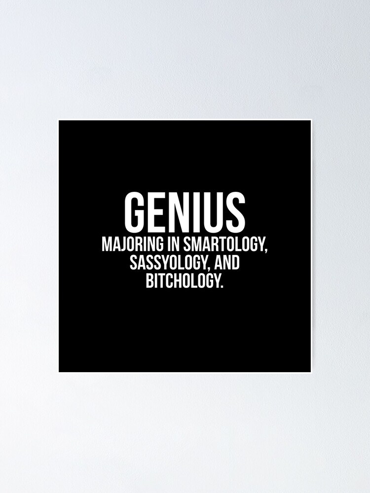 "Genius Sassy Girl Boss" Poster for Sale by Mizems | Redbubble