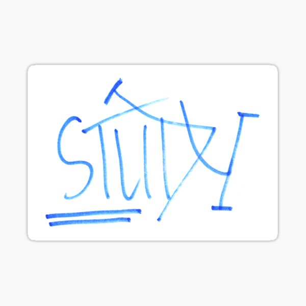 "Copy of word study lettering | study word hand lettering" Sticker for ...