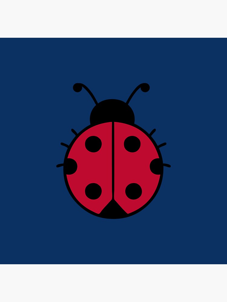 "Red Ladybug Deep Blue Background" Sticker for Sale by GemsAnatomy ...