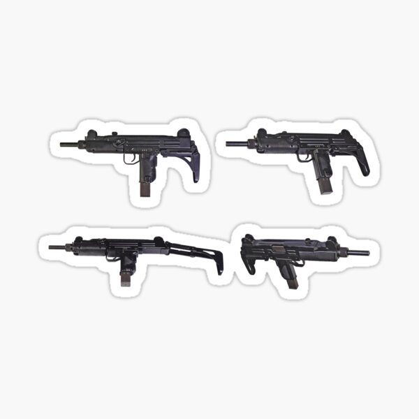 "Uzi Sticker Pack" Sticker for Sale by WalterBenson | Redbubble