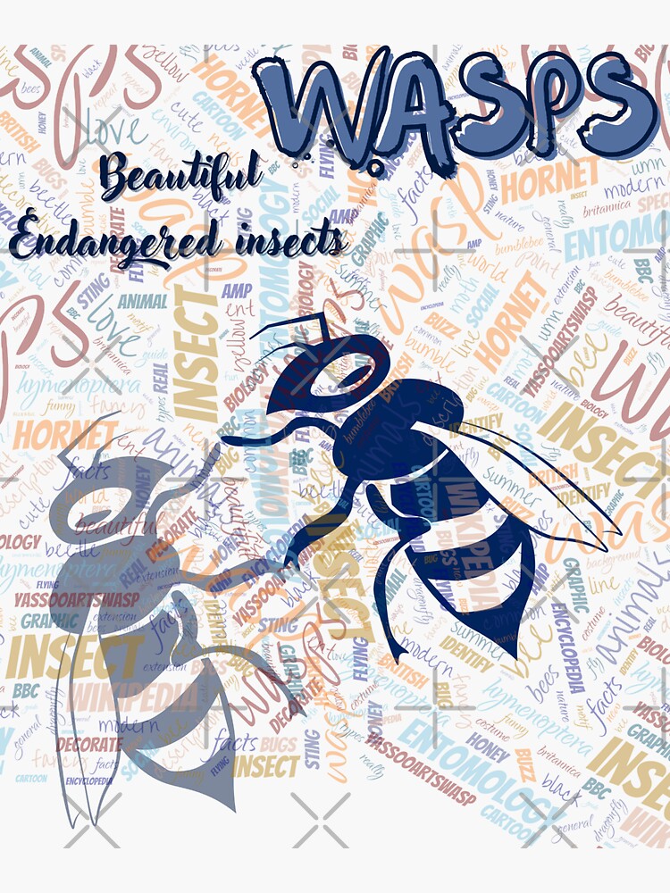 " Wasps" Sticker for Sale by yassooarts | Redbubble