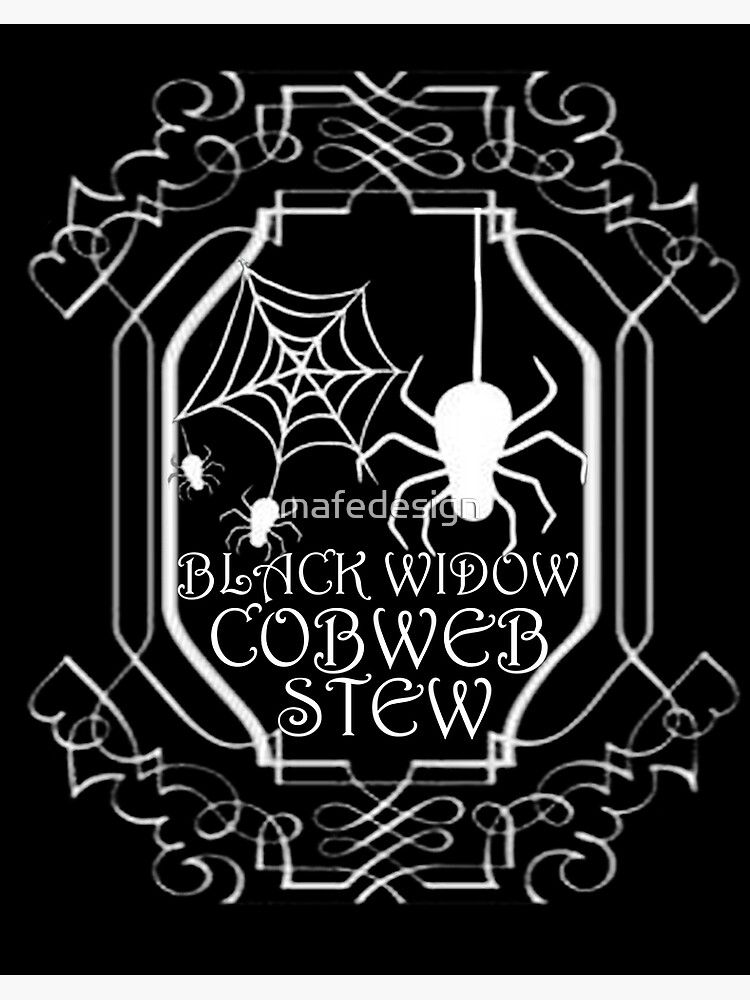 "Black Widow Cobweb Stew" Art Board Print for Sale by mafedesign ...