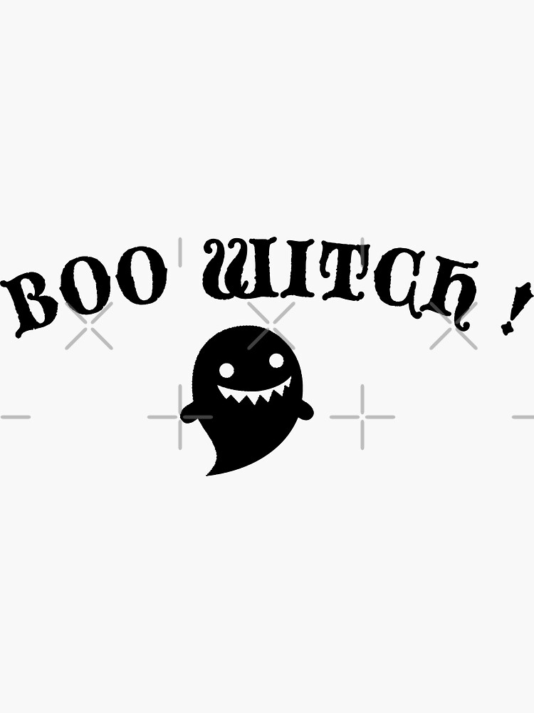 "BOO WITCH! funny halloween " Sticker for Sale by holidayfever | Redbubble