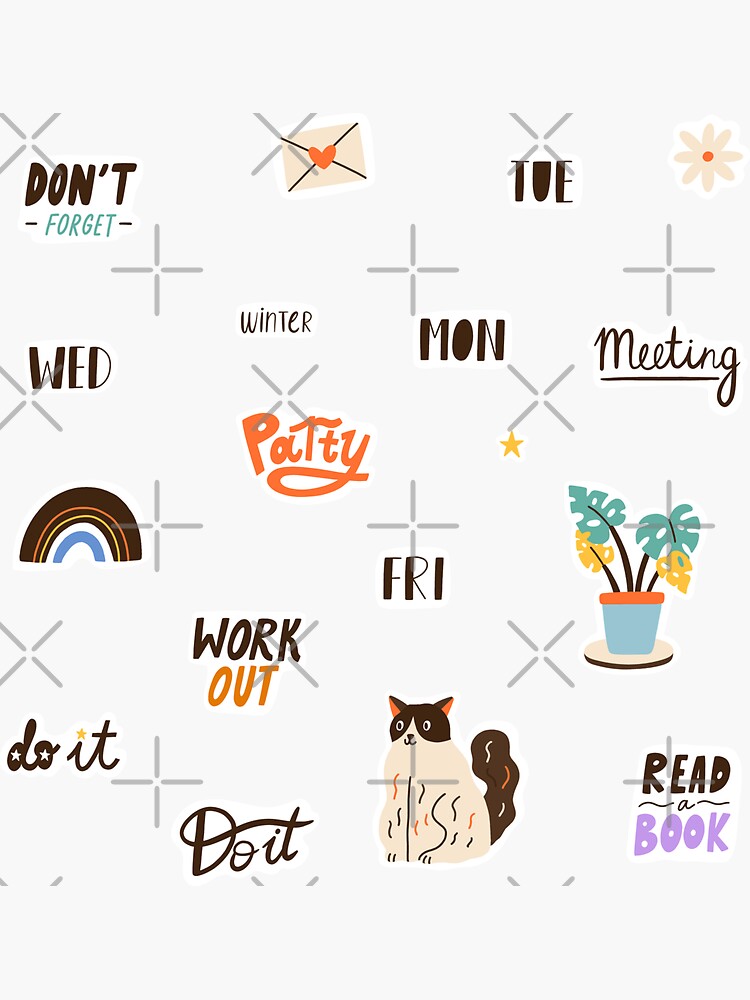 "Stickers Pack | Don't Forget sticker | Aesthetic Rainbow sticker ...