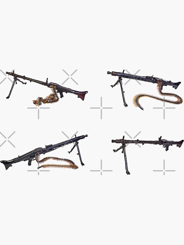 "MG34 MG42 Machine Gun Sticker Pack" Sticker for Sale by WalterBenson ...