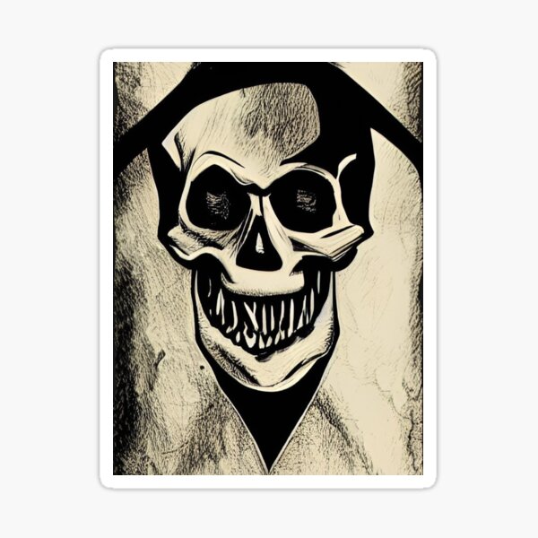 "Ripping through skull" Sticker for Sale by CreepyCorner | Redbubble