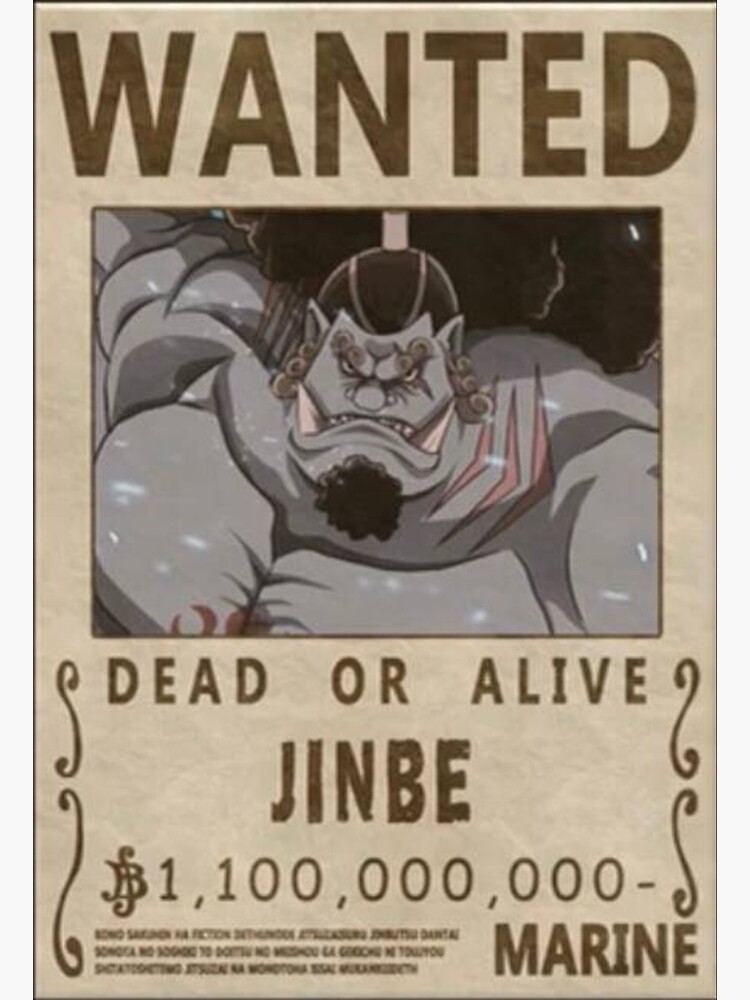 "jinbe's New Wanted, jinbe one piece new wanted poster " Art Print for ...
