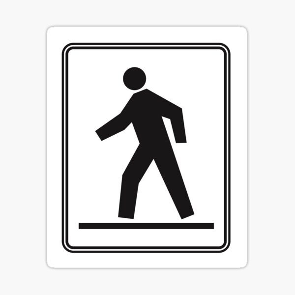 "Canadian Pedestrian 'Walk' sign." Sticker for Sale by timothybeighton ...