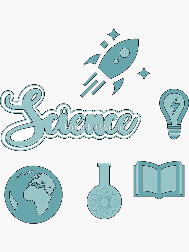 "Cyan Science School Subject Sticker Pack " Sticker for Sale by ...