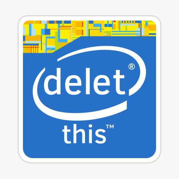 "Delet This" Sticker for Sale by coolstuffboi | Redbubble