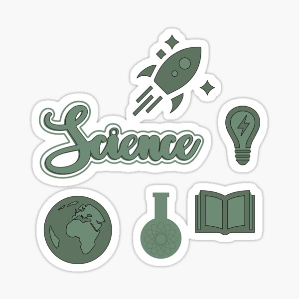 "Light Green Science School Subject Sticker Pack " Sticker for Sale by ...