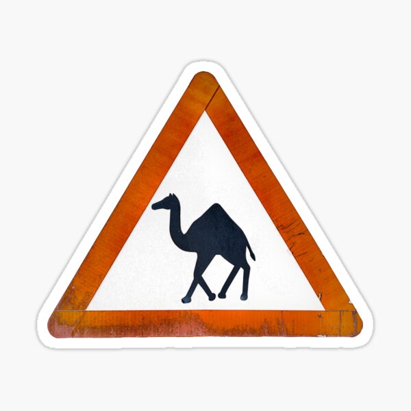 "Camel Warning" Sticker for Sale by stedata | Redbubble