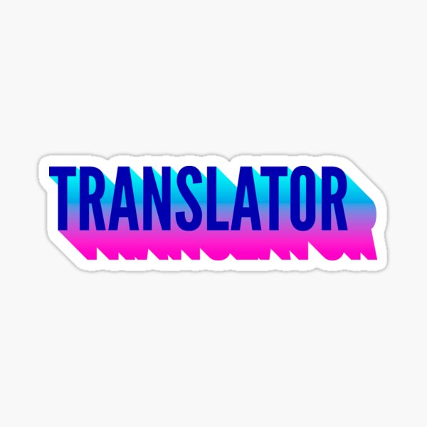 "Translator With Long Gradient Shadow" Sticker for Sale by SVPOD ...