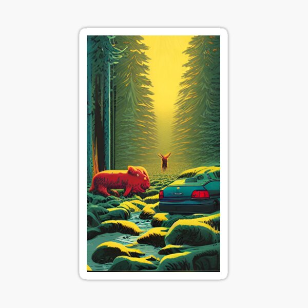 "PNW Scene, Version 2." Sticker for Sale by SeaittleArt | Redbubble