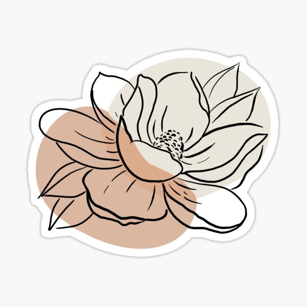 "Boho aesthetic sticker boho nude flower " Sticker for Sale by ...