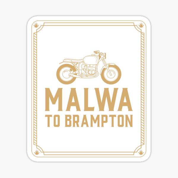"Malwa to Bramton shirt" Sticker for Sale by vpaints | Redbubble