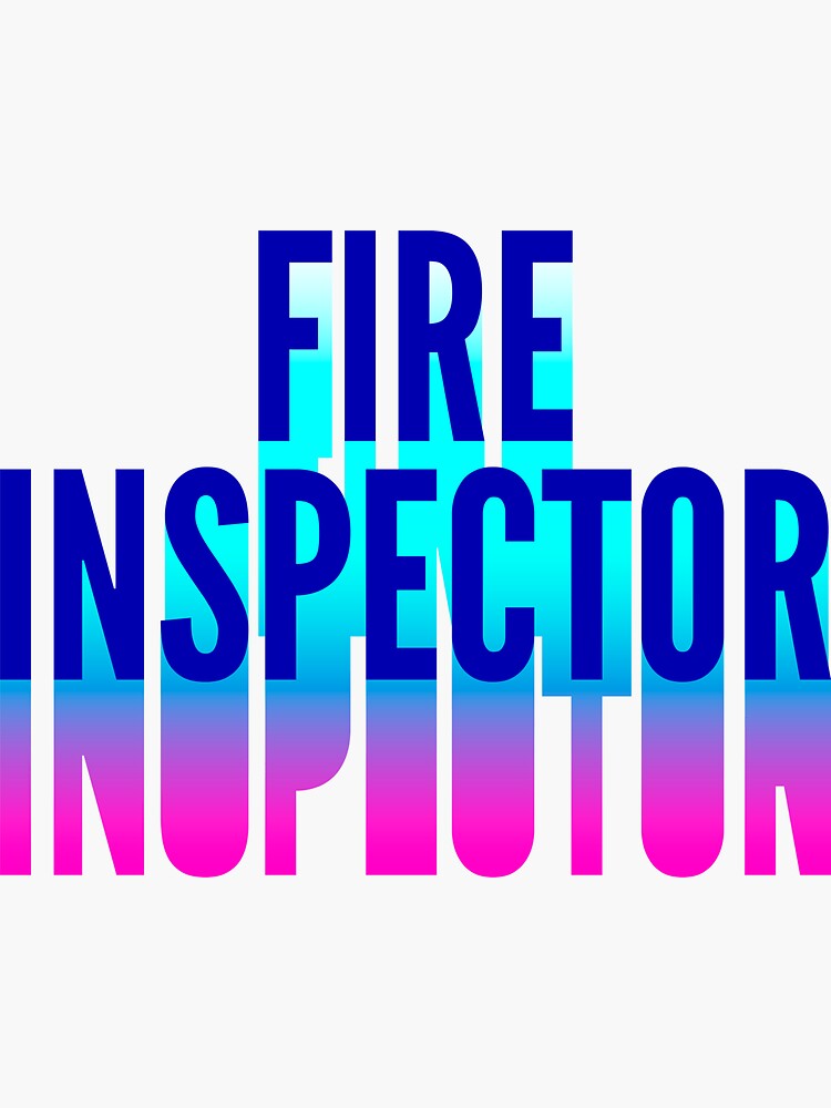 "Fire inspector With Long Gradient Shadow" Sticker for Sale by SVPOD ...