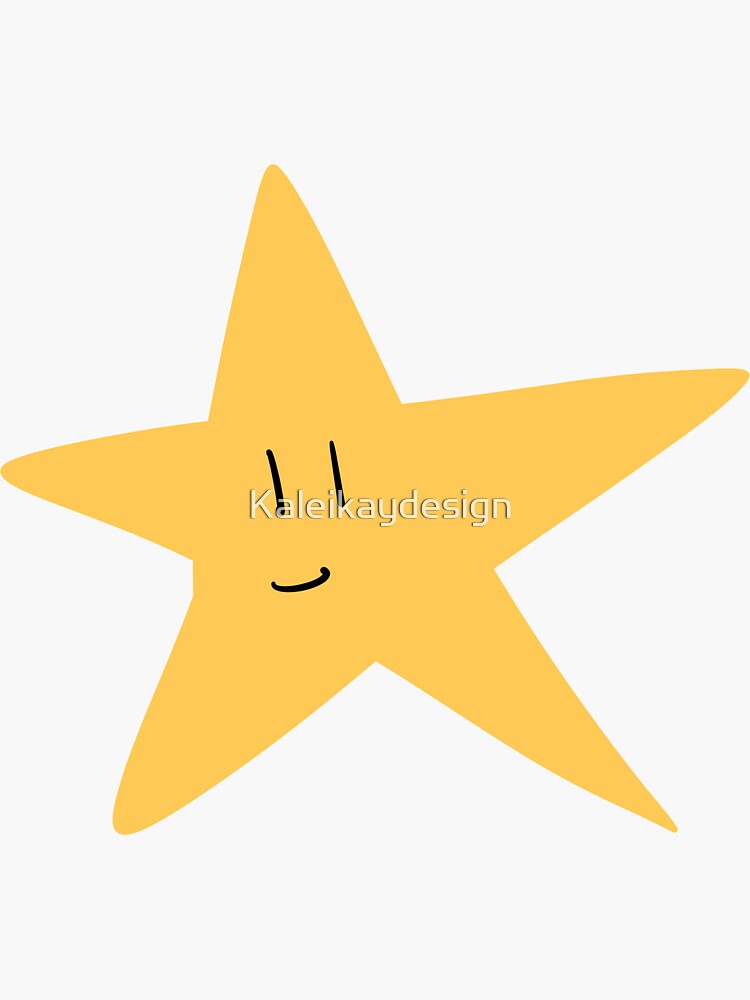 "Happy star, simple star " Sticker for Sale by Kaleikaydesign | Redbubble