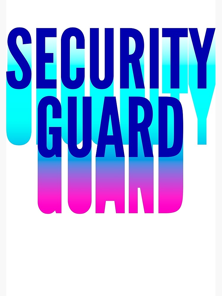 "Security guard With Long Gradient Shadow" Poster for Sale by SVPOD ...