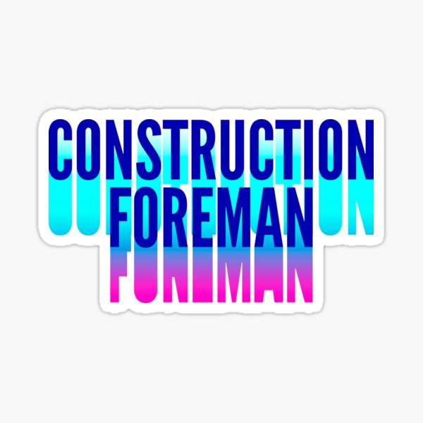 "Construction Foreman With Long Gradient Shadow" Sticker for Sale by ...