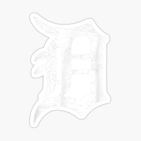 "Distressed Detroit D Lettering Design" Sticker for Sale by ...
