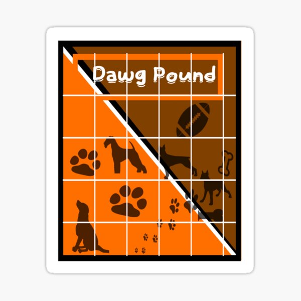 "Dawg Pound" Sticker for Sale by mturns57 | Redbubble