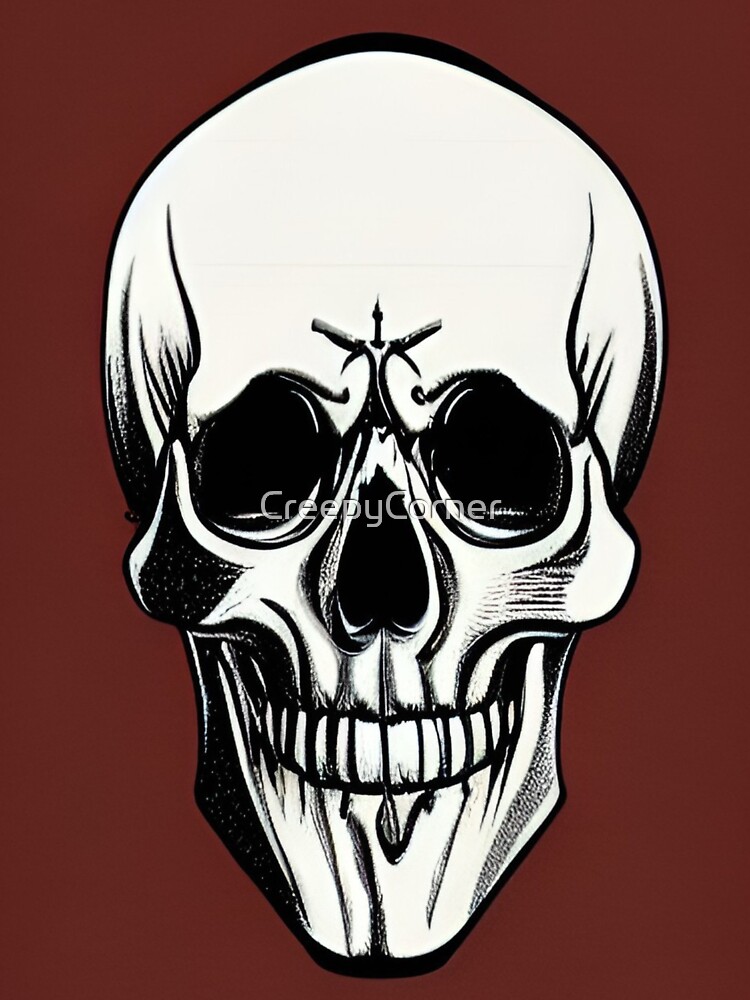 "Sinister skull" Sticker for Sale by CreepyCorner | Redbubble