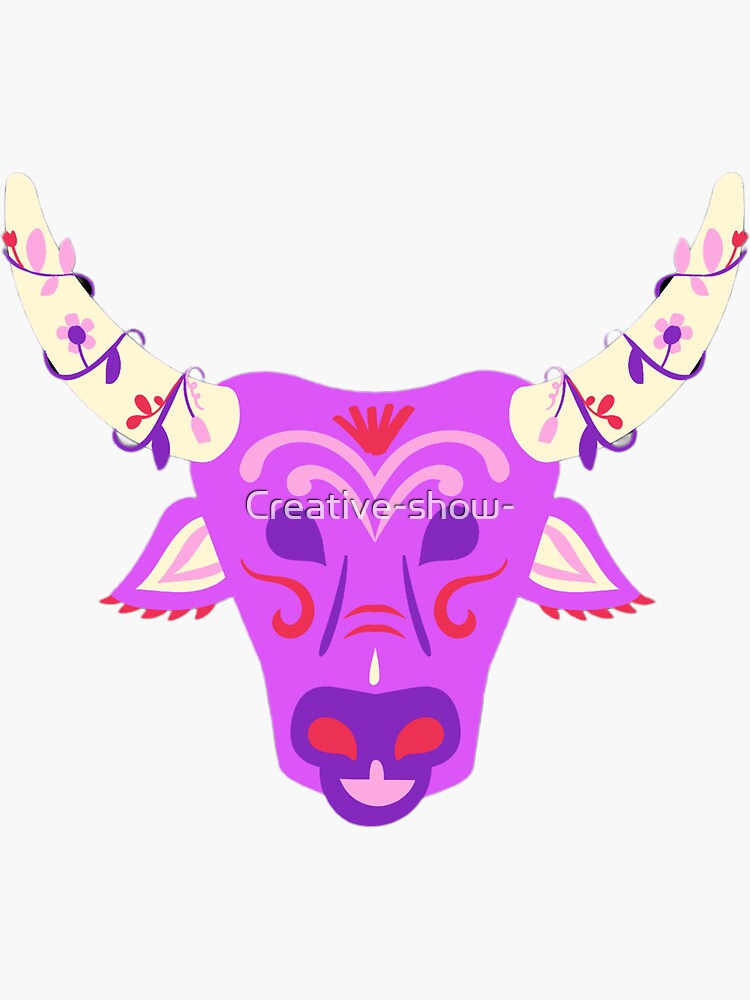"Colorful Ox design" Sticker for Sale by Creative-show- | Redbubble