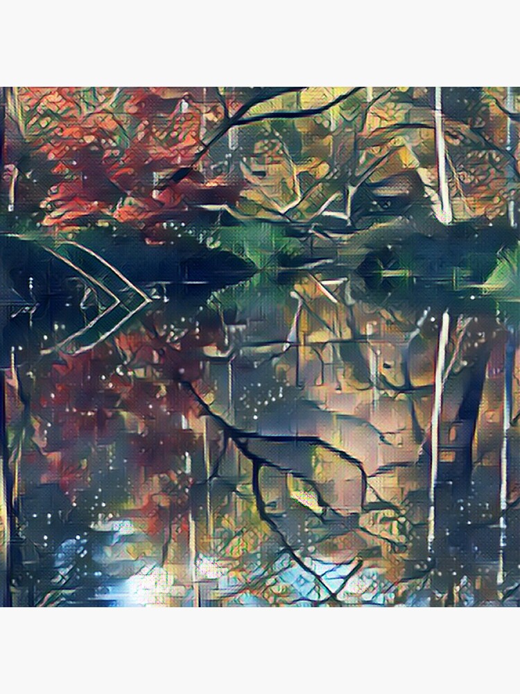 "Spooky Forrest Pond" Sticker for Sale by artmanikin | Redbubble