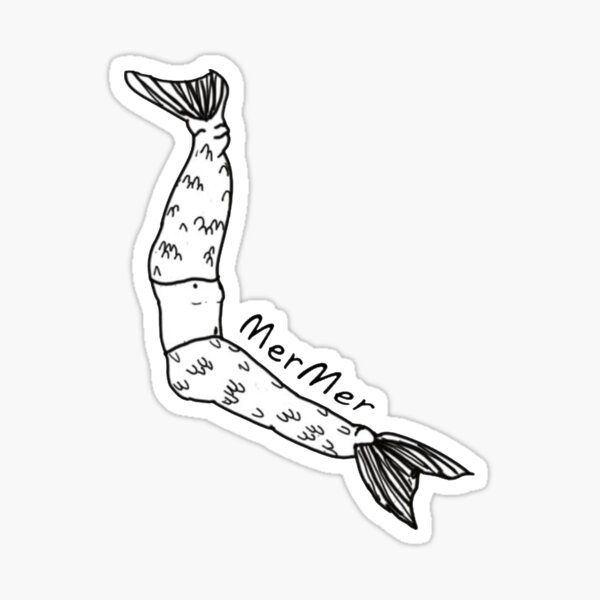 "the mermer" Sticker for Sale by lesamleq | Redbubble