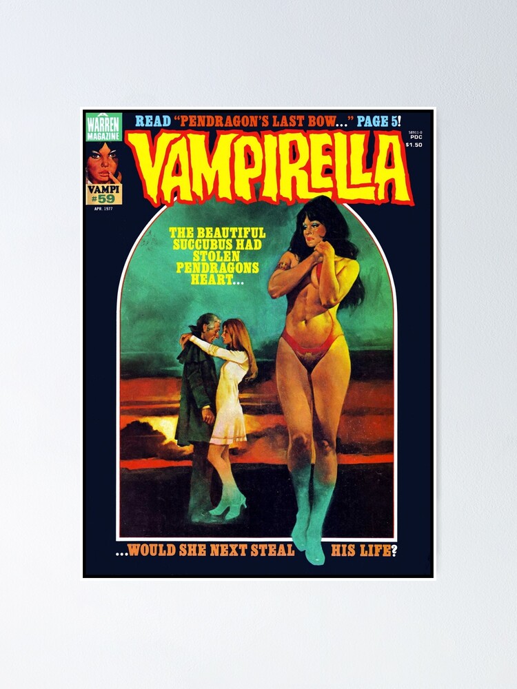 "YES!!! ANOTHER GREAT VINTAGE VAMPIRELLA MAGAZINE COVER! # 59" Poster for Sale by CurbdiggerCarl ...