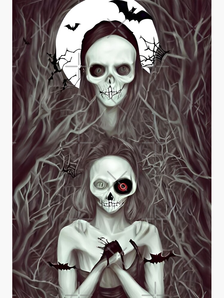 "Scary Horror Zombie Skeleton Demons" Poster for Sale by Art-of-AI ...
