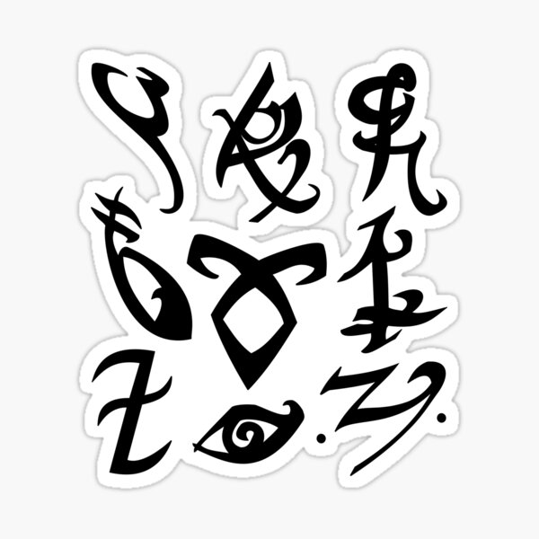 "Shadowhunters, Shadowhunters Runes, Mortal Instruments" Sticker for ...