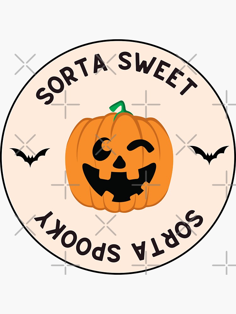 "Sorta sweet sorta spooky | Pumpkin and bats | Funny Quote | Halloween ...