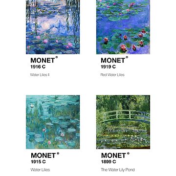 "monet pantone sticker pack 3 water lilies" Sticker for Sale by ...