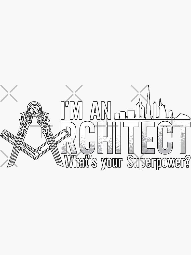 Pegatina «Soy arquitecto, ¿cuál es tu superpoder? Arquitectos Edificio ...